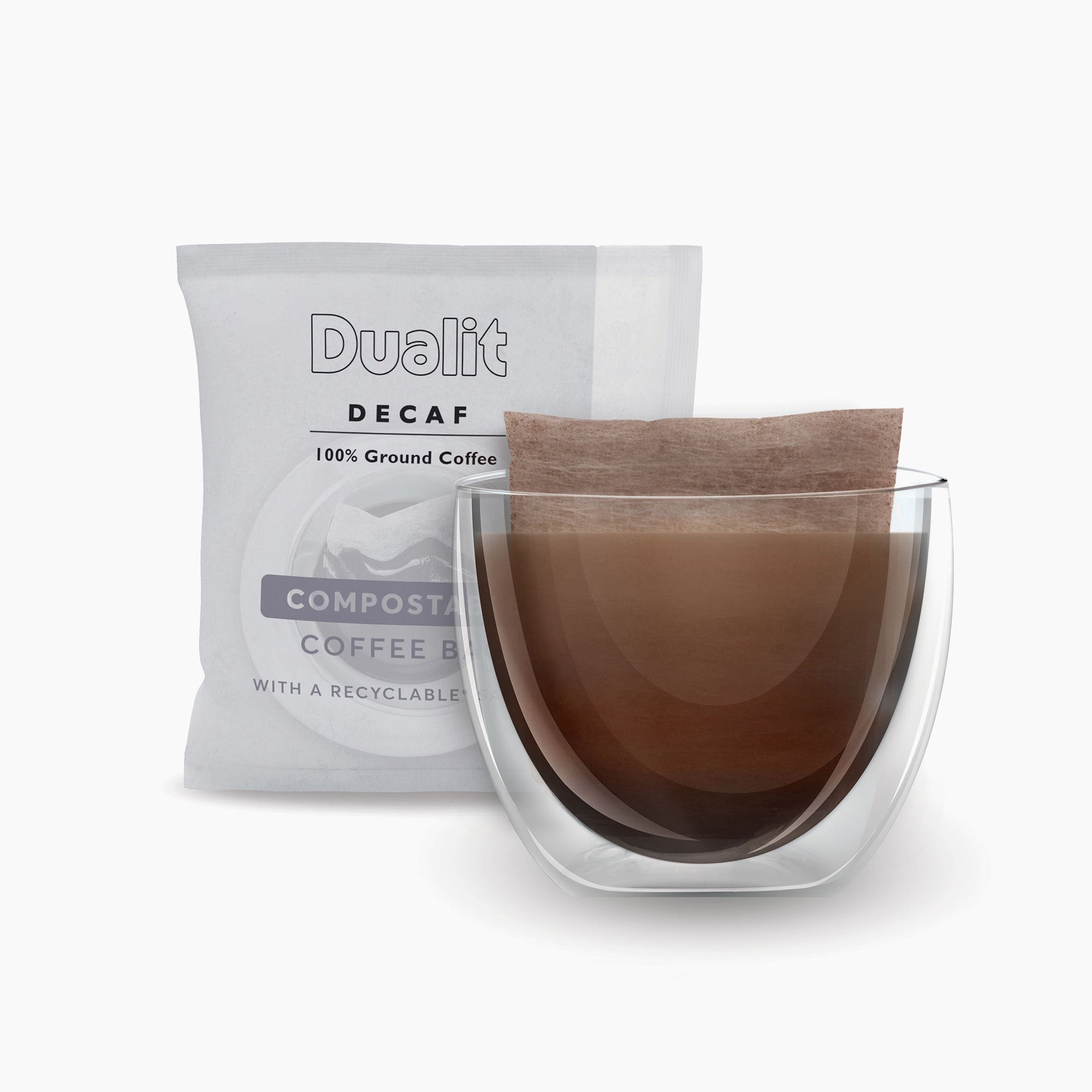 Dualit Decaf Compostable Coffee Bags — Quick Brew, Barist...