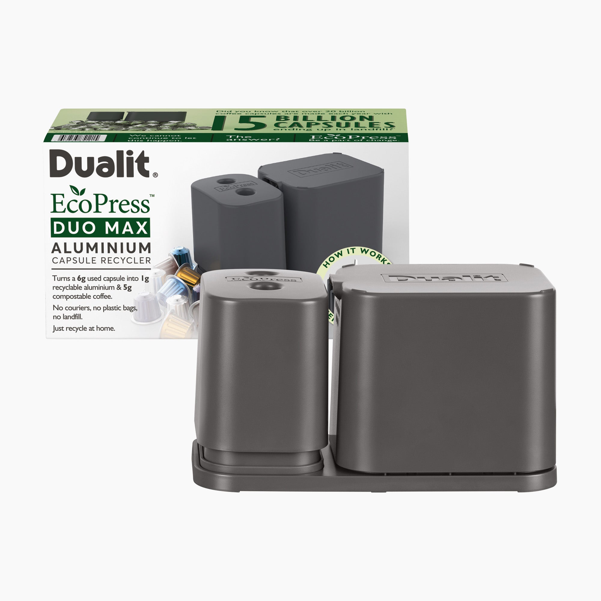 Dualit EcoPress Duo Max — Easy Home Coffee Recycling Solu...