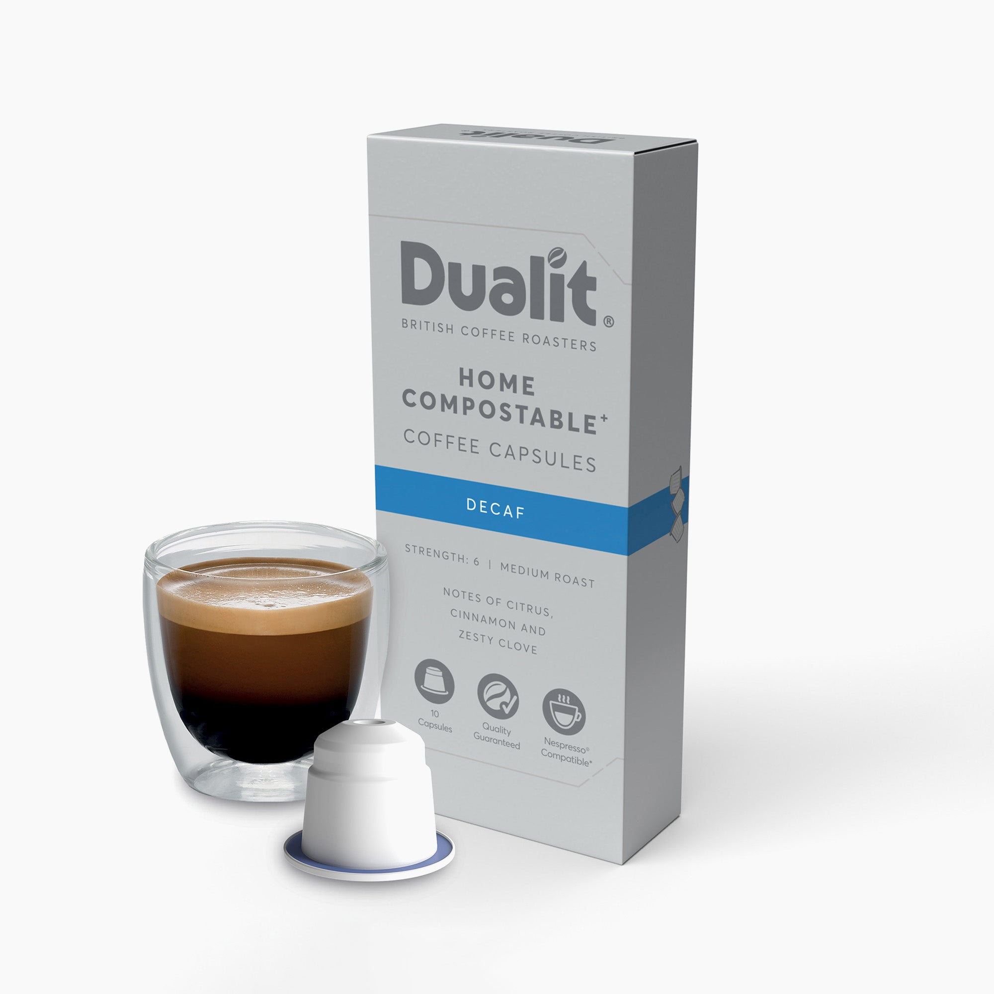 Dualit Decaf Compostable Coffee Capsules — Nespresso Comp...